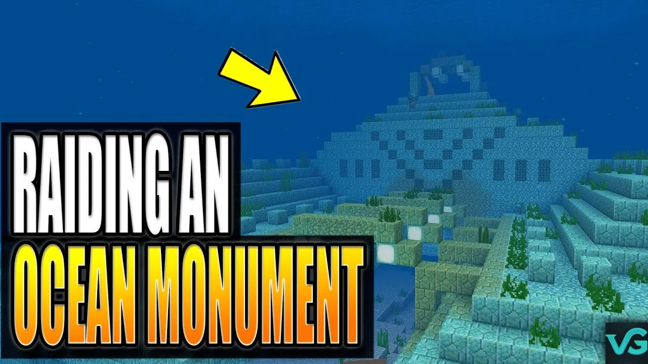 How To Raid The Ocean Monument In Minecraft